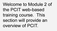 Part 2: Overview of PCIT